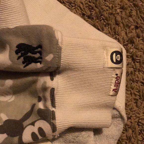 Bape | Sweaters | Bape Aape X Mickey Mouse Hoodie Authentic | Poshmark